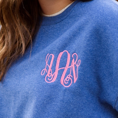 Monogrammed Sweatshirt Monogram Sweater Crewneck Gift - Etsy