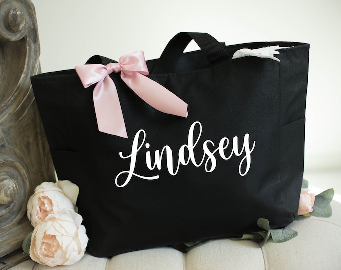 Bridesmaid Tote Bags, Personalized Bridesmaid Bags, Bridal Party ...