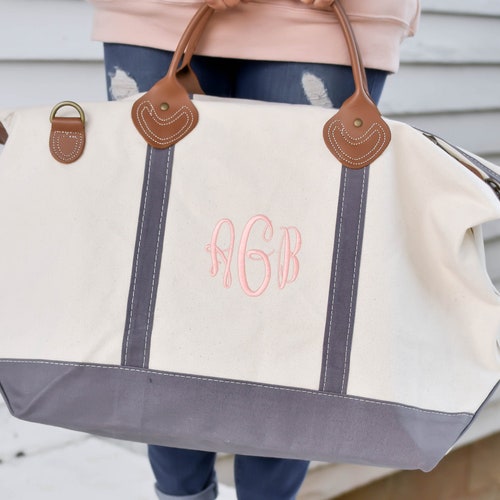 Personalized Weekender Bag Personalized Canvas Duffle | Etsy
