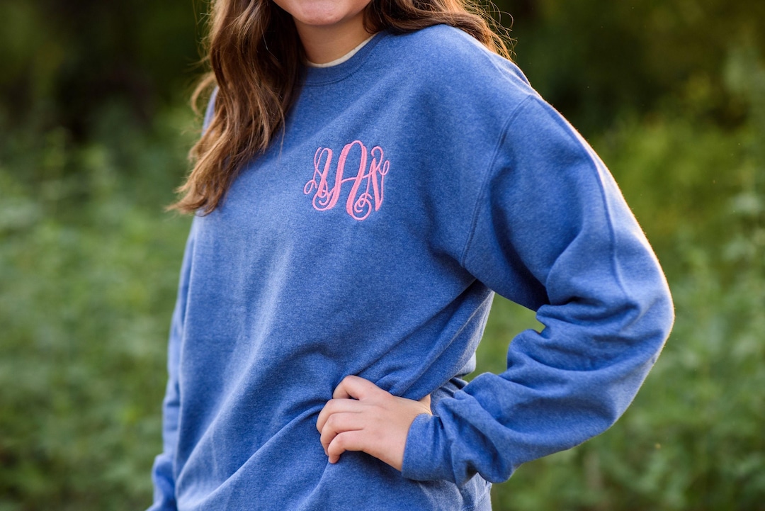 Monogrammed Sweatshirt ~ Monogram Crewneck Sweater Personalized ~ Gifts ...