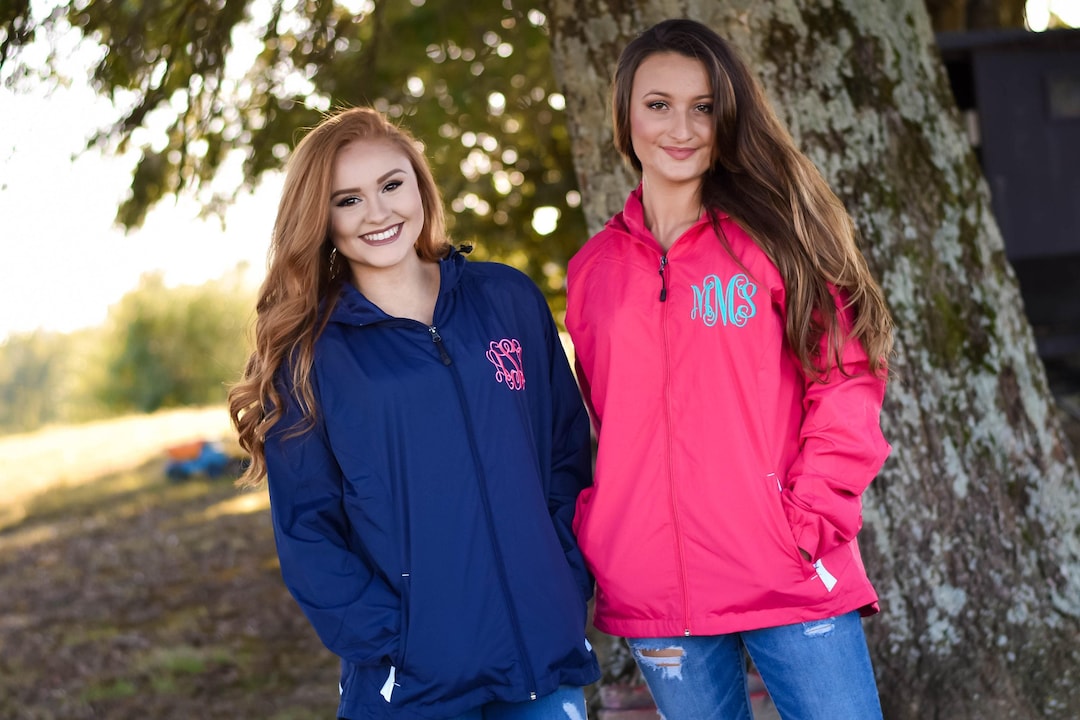 Monogrammed Rain Jacket Personalized Rain Coat Embroidered Jacket - Etsy