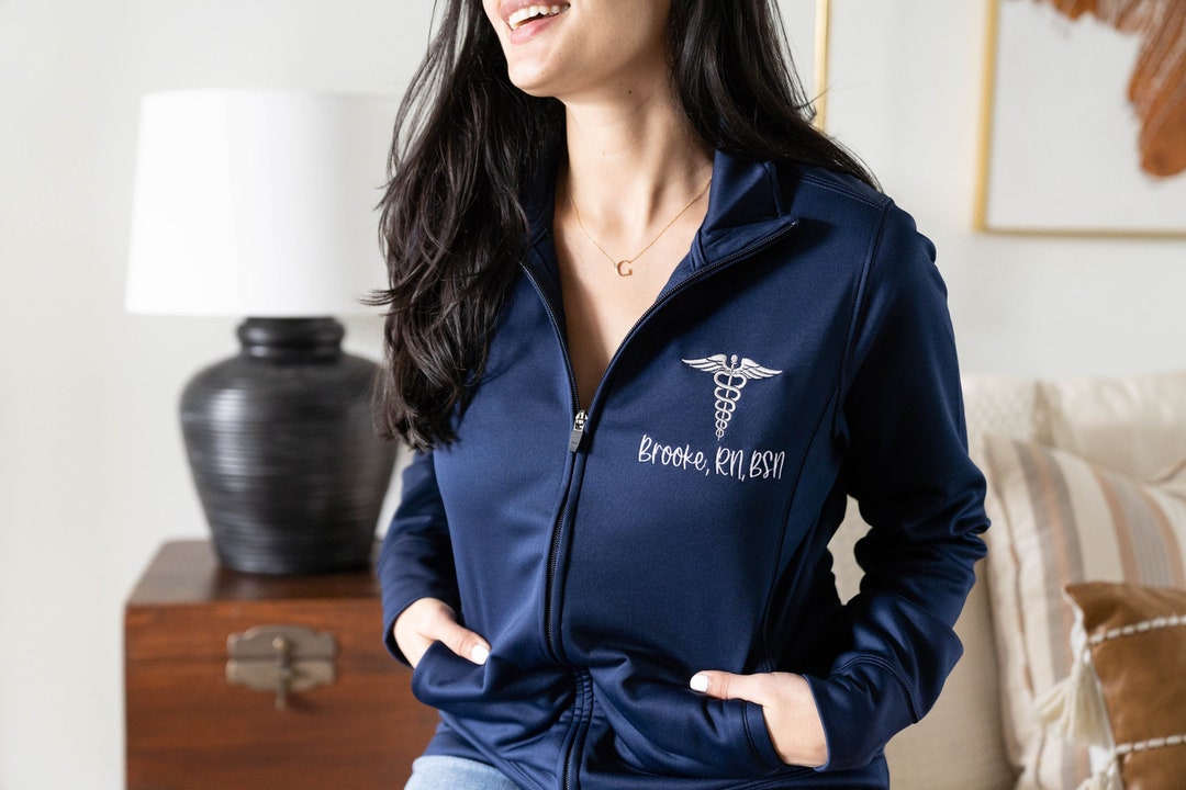 Nurse Jacket Personalized, RN Jacket Embroidered, Custom Nursing Gifts ...