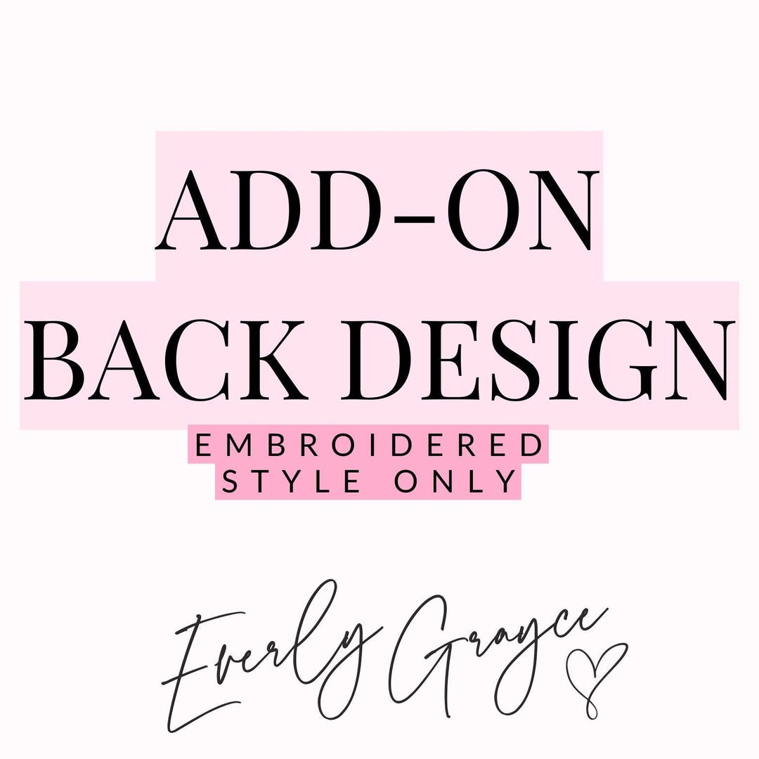 Add-on Embroidery for Back of Button Down Shirt - Etsy