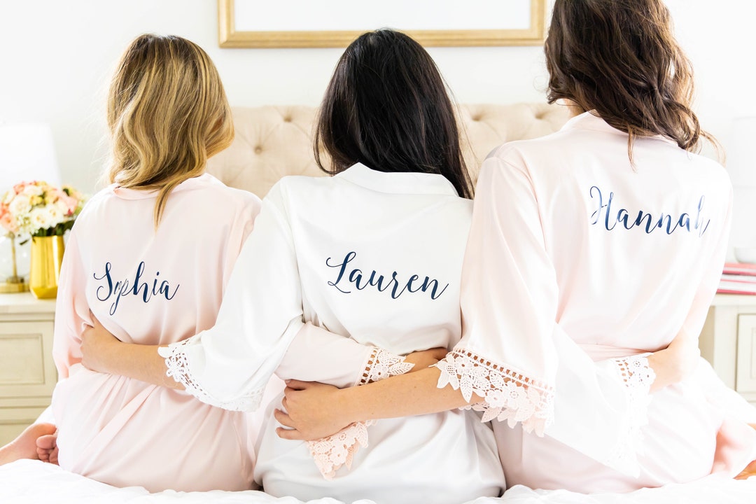 Bridesmaids Robes, Personalized Bridesmaid Gifts, Satin Bridal Party ...