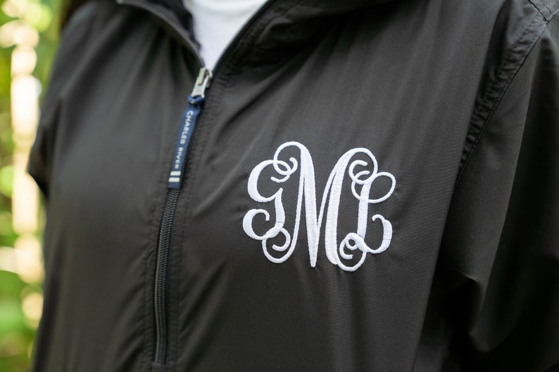 Charles River Monogram Rain Jacket Monogrammed Pullover Rain - Etsy