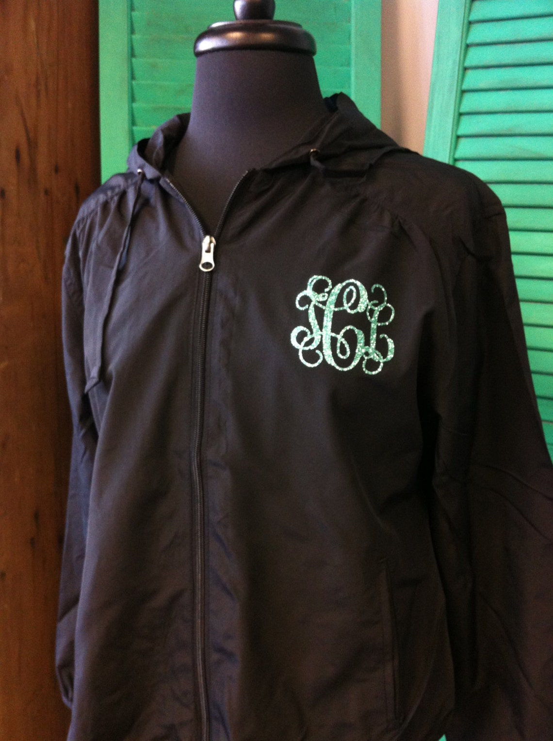 Monogrammed Rain Jacket Personalized Rain Coat A1 MG003 | Etsy