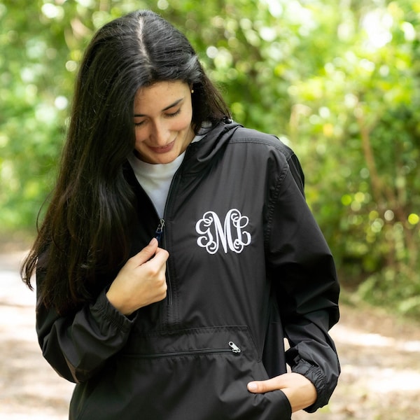 Monogrammed Rain Jacket - Etsy