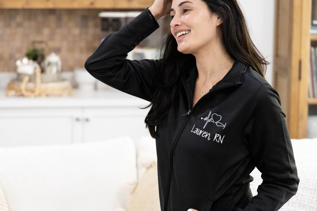 Nurse Jacket Personalized, RN Jacket Embroidered, Custom Nursing Gifts ...
