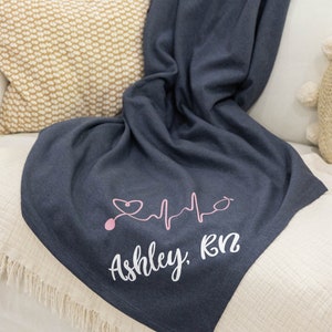 Personalized Nurse Blanket, Custom Throw Blanket, Gift for Nurse ...