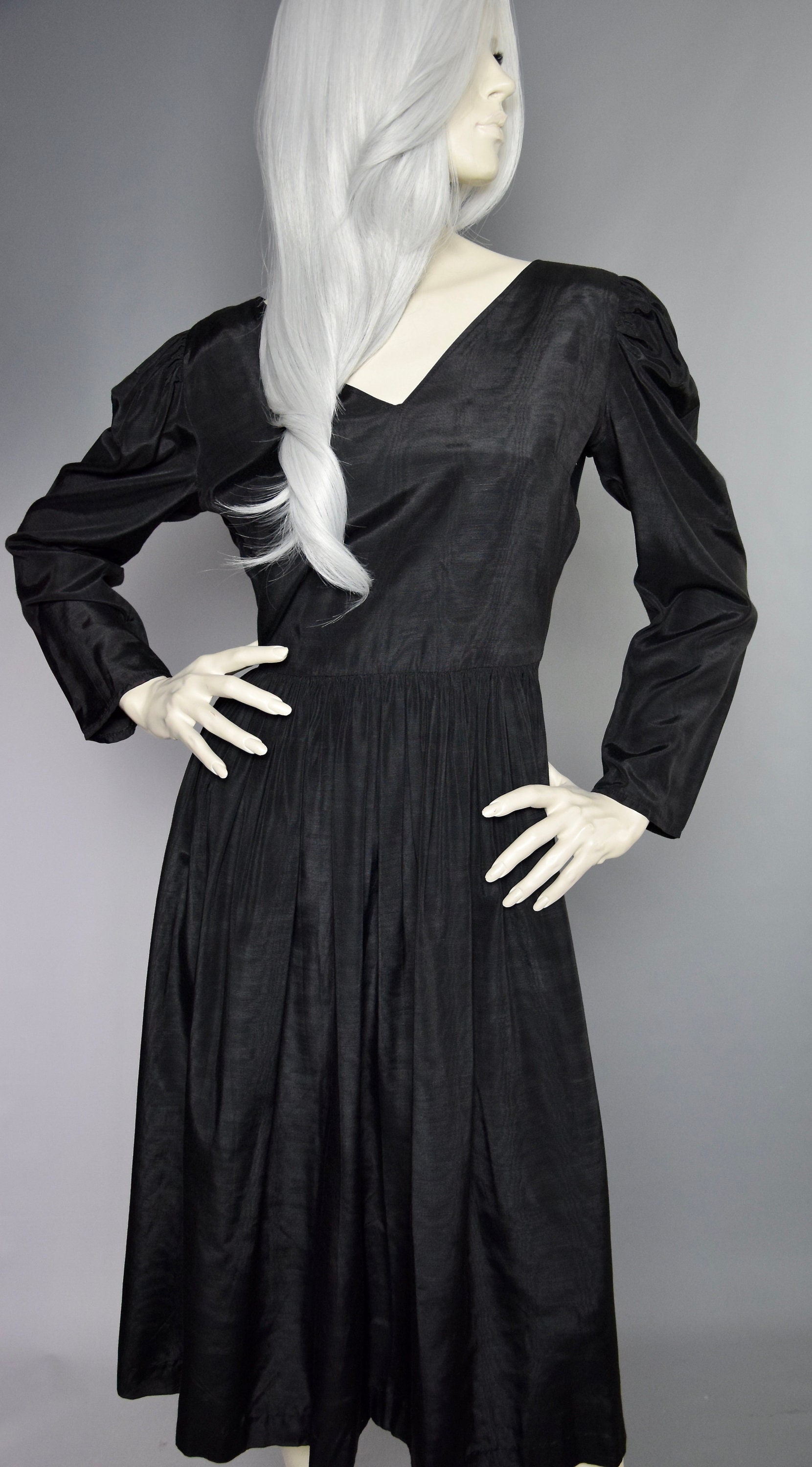 Vivien Smith Dress 80s Fit Flare Frock Pocket Princess Gown - Etsy