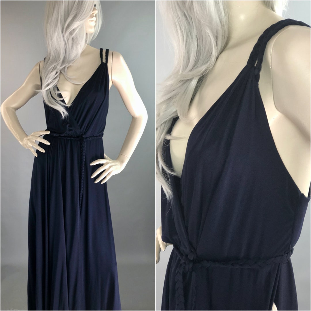 Anne Tyrrell Dress | 1974 Grecian Gown | Maxi Wrap Dress - Etsy