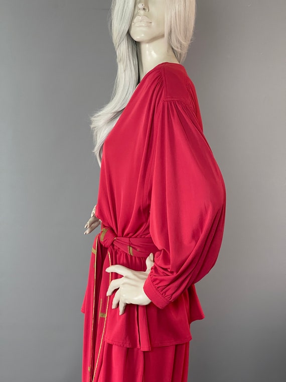 Anne Tyrrell for John Marks ∙ Rare 1970s Red Harem Pa… - Gem