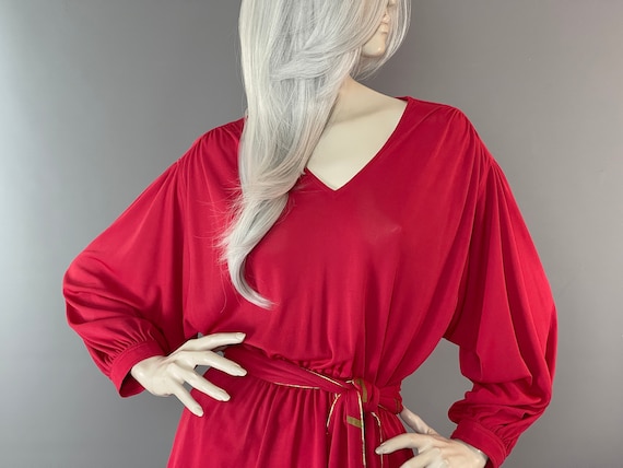 Anne Tyrrell for John Marks ∙ Rare 1970s Red Harem Pa… - Gem