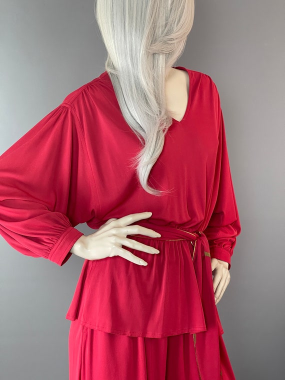 Anne Tyrrell for John Marks ∙ Rare 1970s Red Harem Pa… - Gem