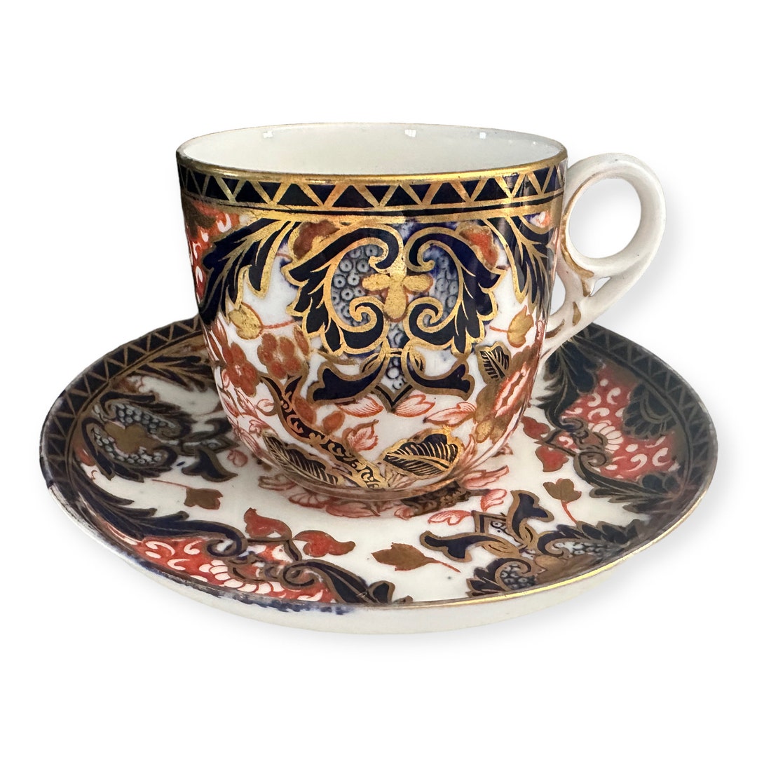 Royal Crown Derby Kings Amari Ca.1880 Tea Cup & Saucer Teacup Duo - Etsy