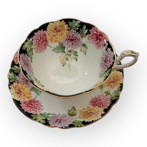Paragon "mums" China Tea Cup & Saucer Teacup Set - Etsy