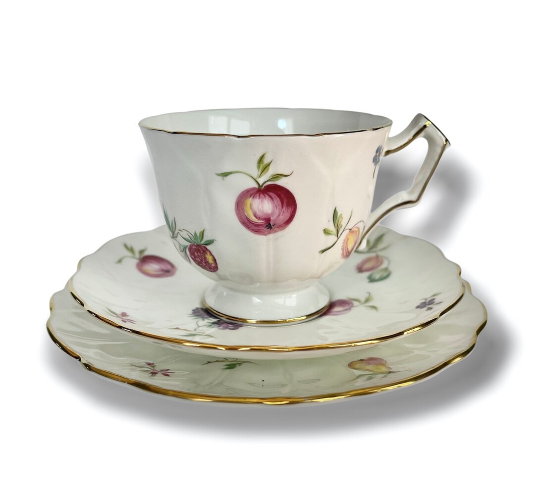Aynsley Florida Trio China Tea Cup Saucer and Plate Teacup Set - Etsy