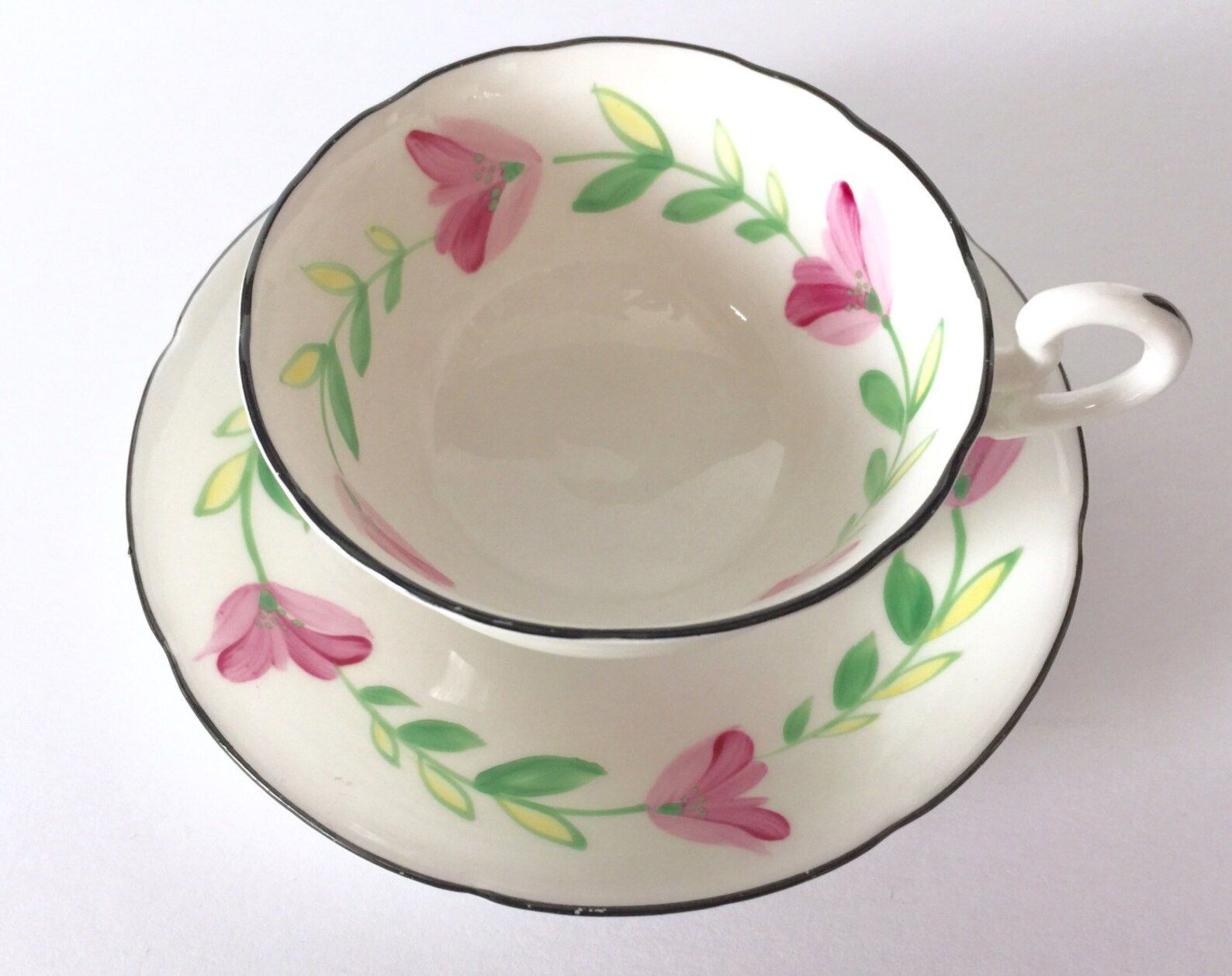 Art Deco Grafton Tea Cup and Saucer Teacup Duo - Etsy