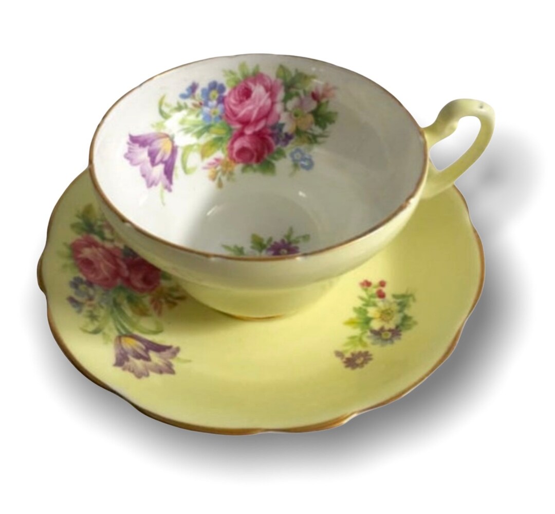 Yellow EB Foley China Tea Cup and Saucer Teacup Set "foley Tulip" - Etsy