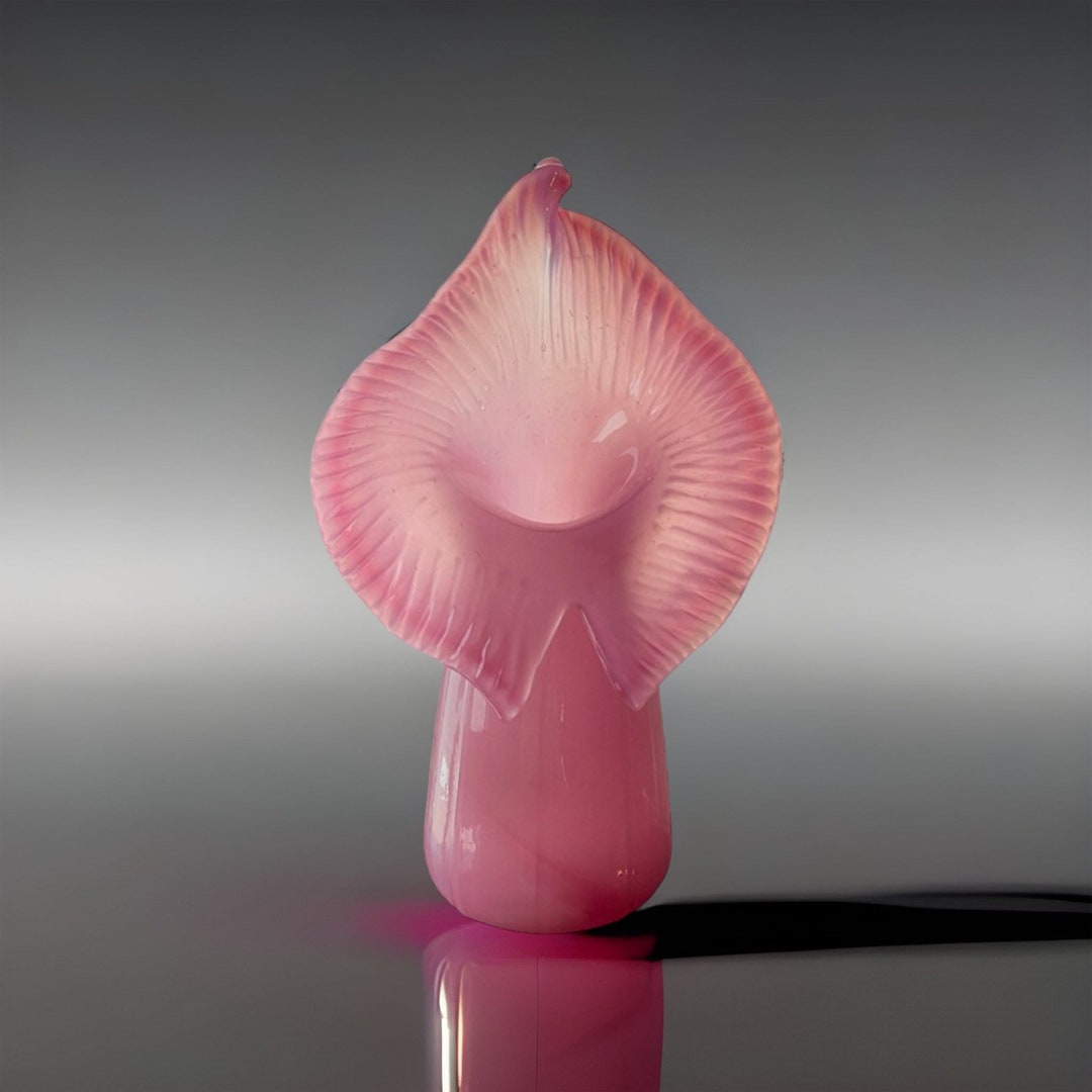 Murano Archimede Seguso Pink Alabastro Opaline Jack in the Pulpit Art ...
