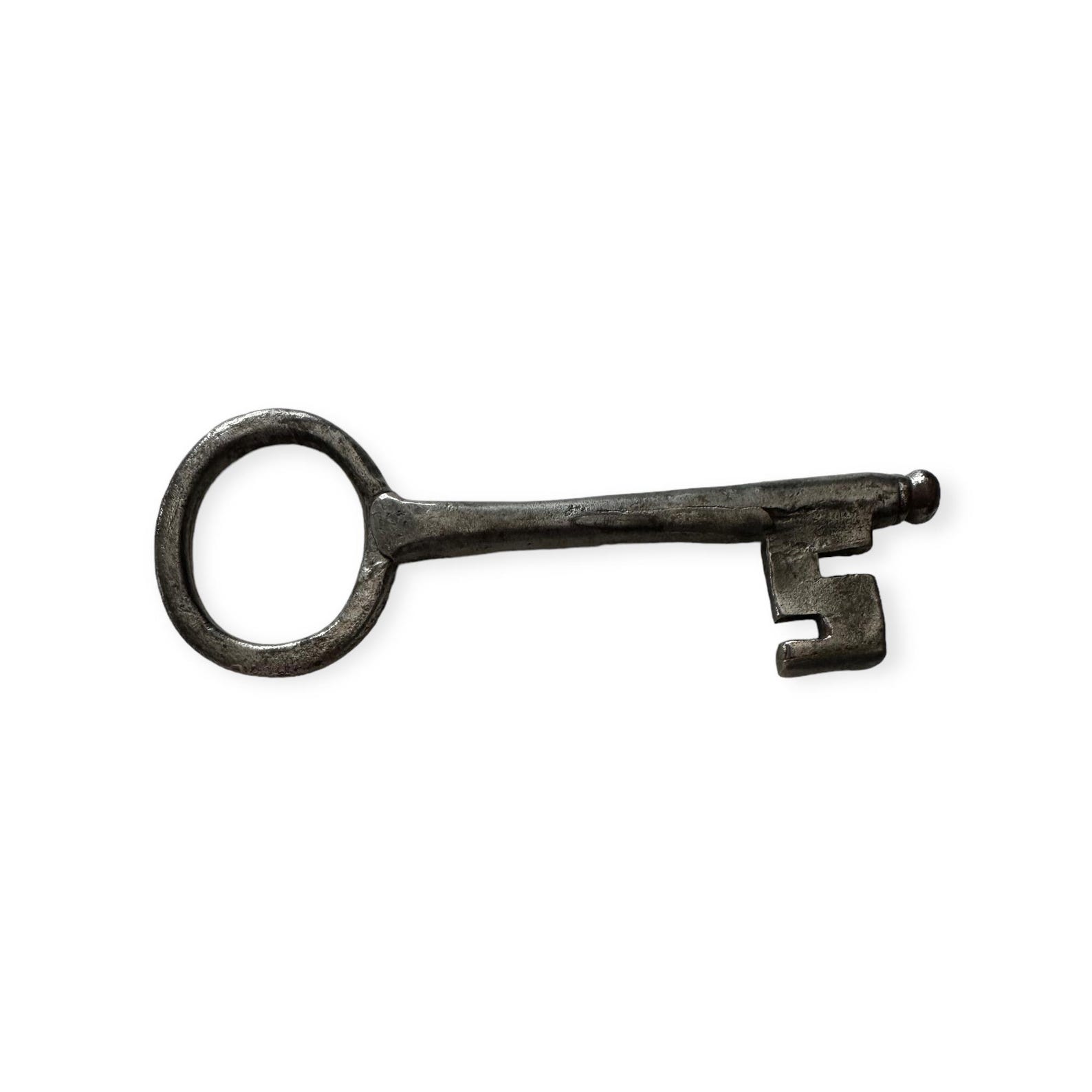 Large Early 1800s Hand Forged Iron Skeleton Key 6 Prison Church Castle ...