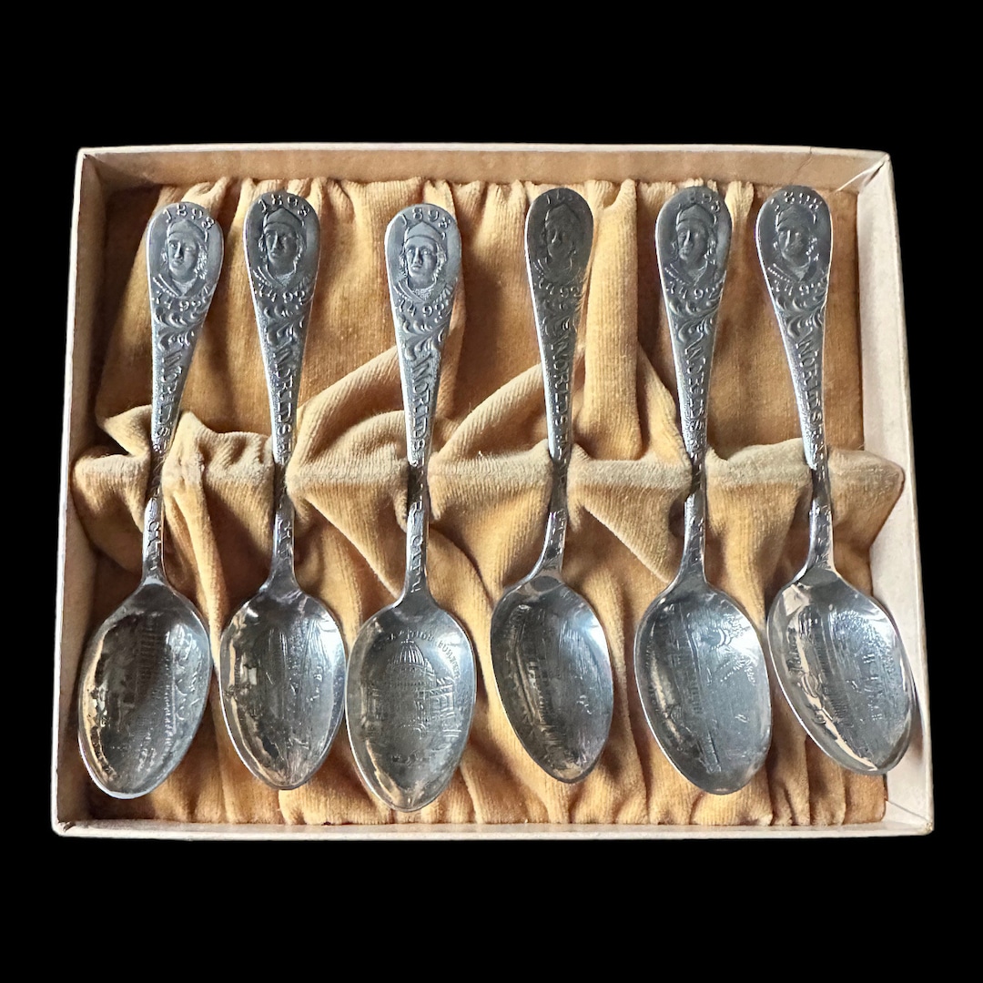 1893 Souvenir Chicago World’ Columbian Exposition Silver Plate Spoons - Etsy