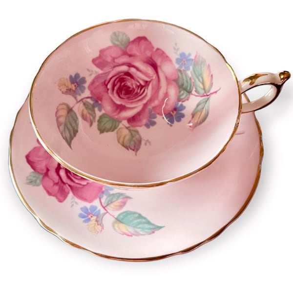 Pink Rose Tea Cup - Etsy