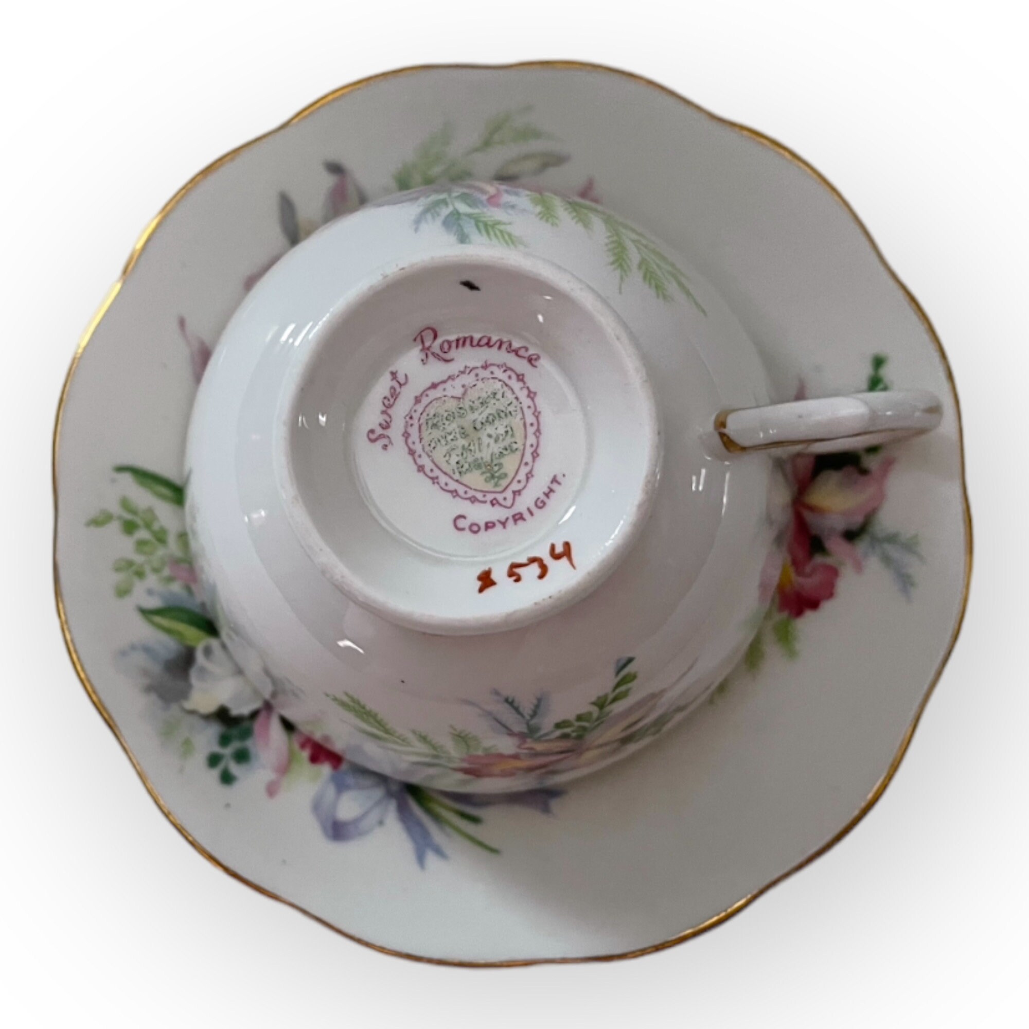 Beautiful Roslyn Sweet Romance Tea Cup & Saucer - Etsy