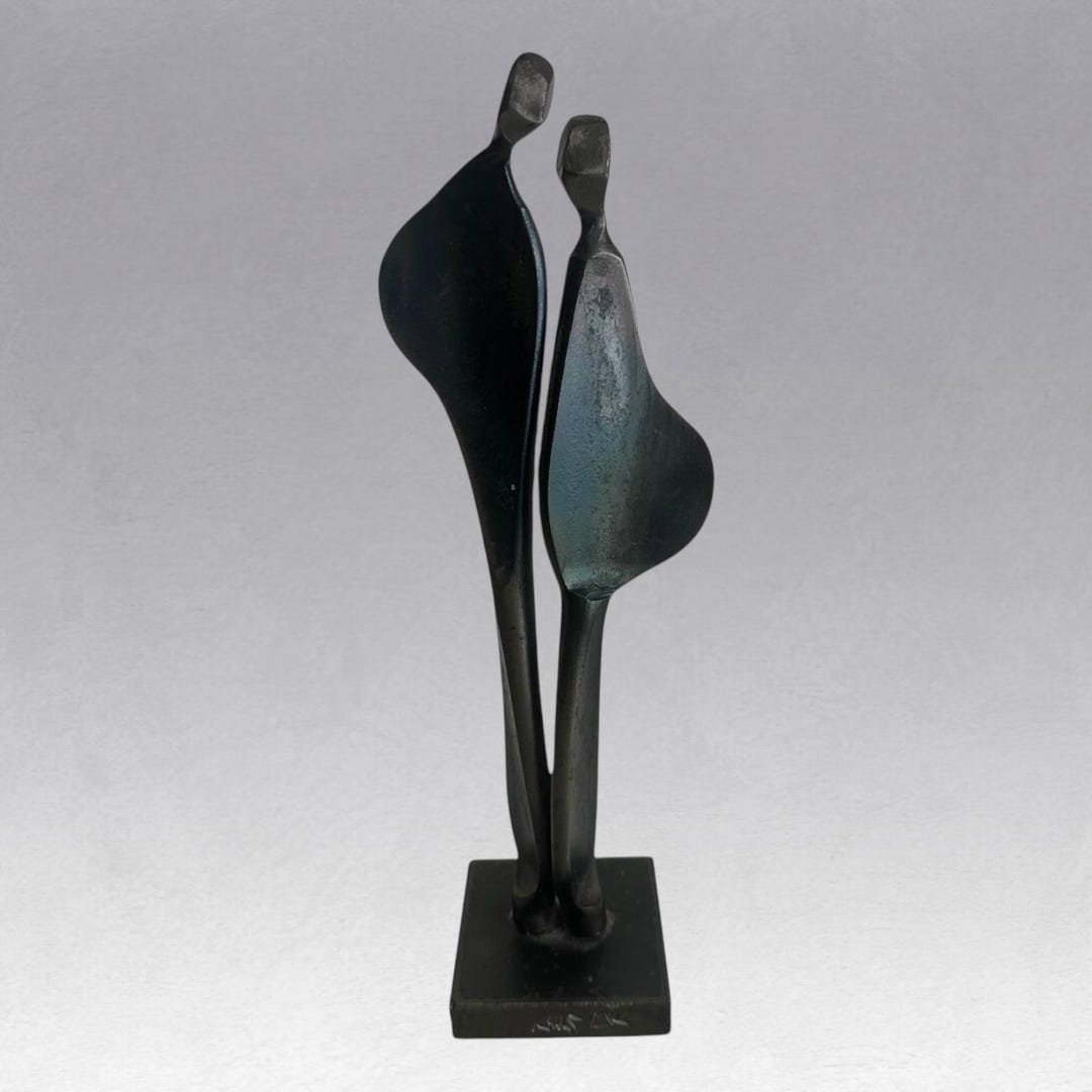Boris Kramer Hand Forged Steel Sculpture “quiet Encounter” Canadian ...