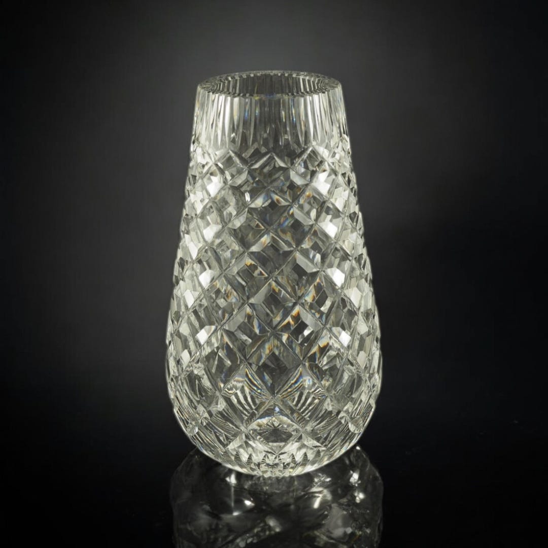 Vintage Waterford 7” Crystal Vase in Criss Cross Killeen Pattern - Etsy