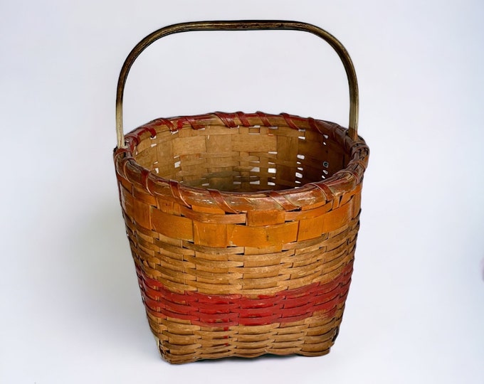 Large Oak Splint Gathering Basket - Etsy