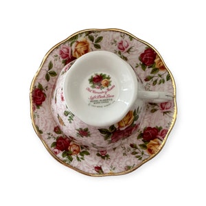 Royal Albert Old Country Roses Soft Pink Lace Tea Cup & Saucer - Etsy
