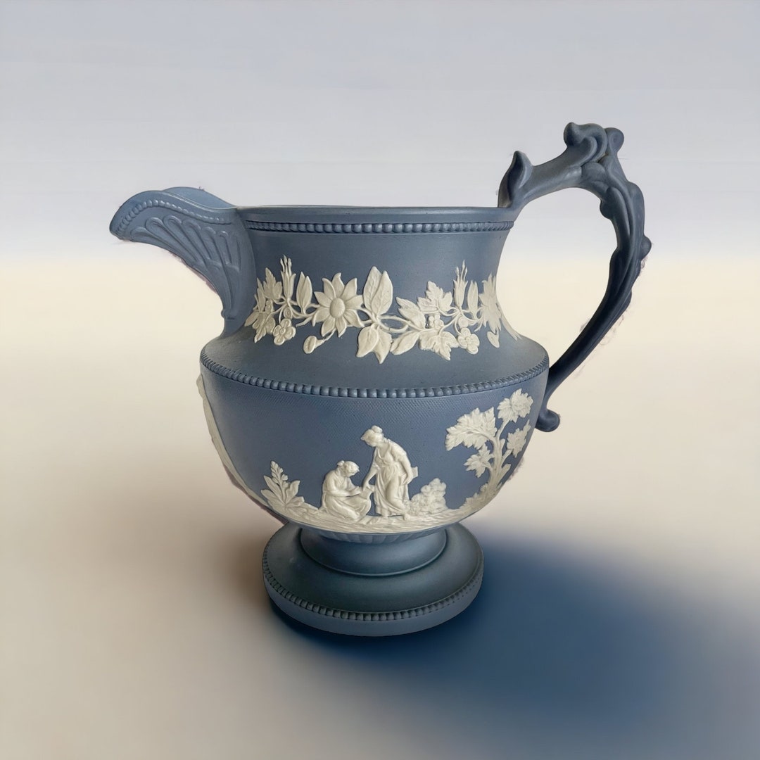 1815 Staffordshire Chrysanthemum Factory Sprigged Jug Stoneware Pitcher ...