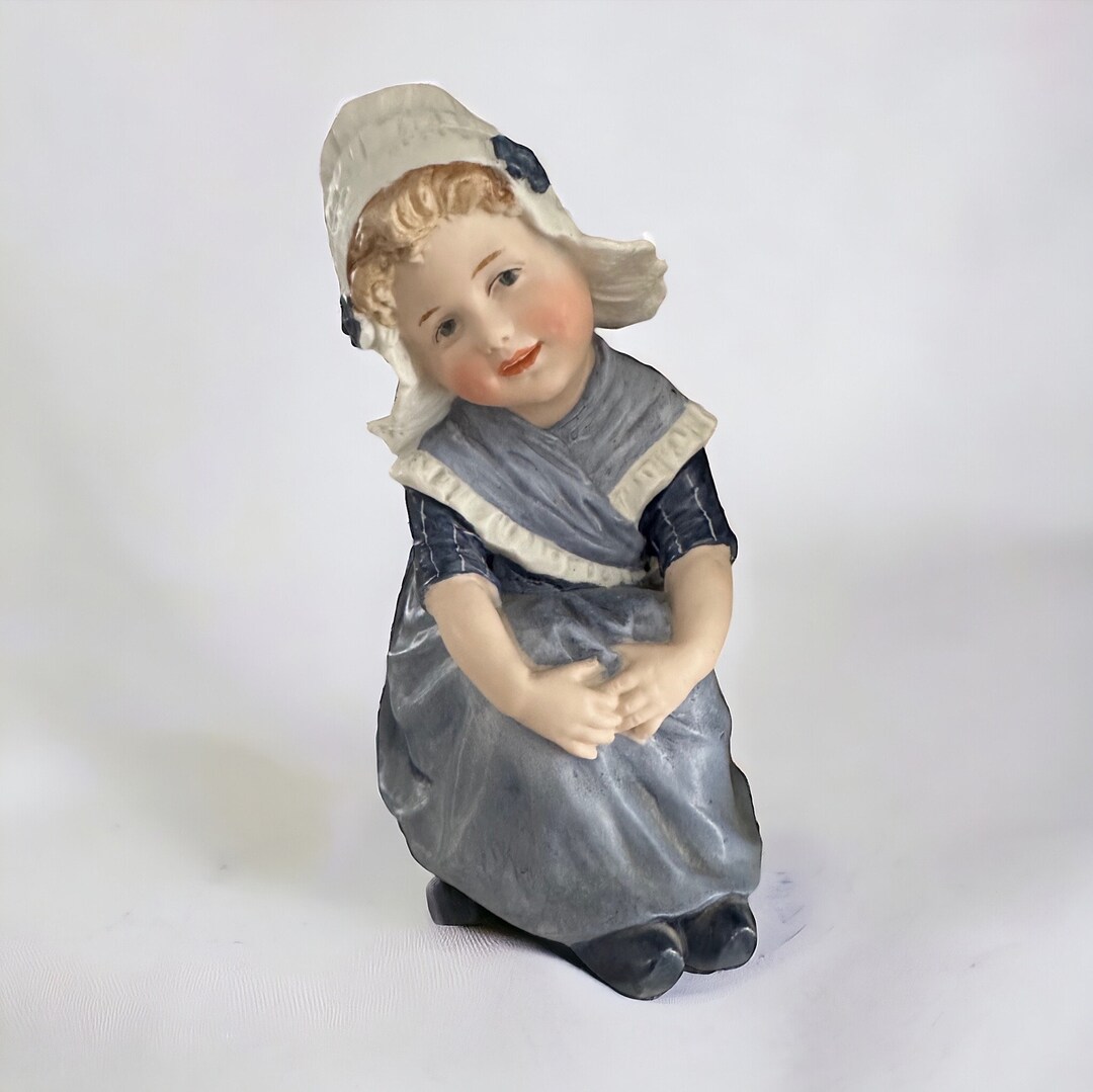 Antique Gebruder Heubach Dutch Girl Sitting Bisque Porcelain Circa 1882 ...