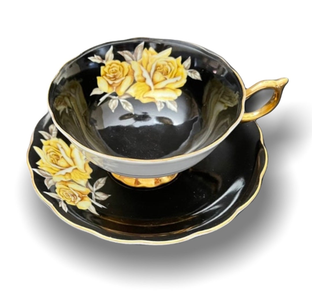 Beautiful Yellow Rose Tea Cup and Saucer Japan - Etsy
