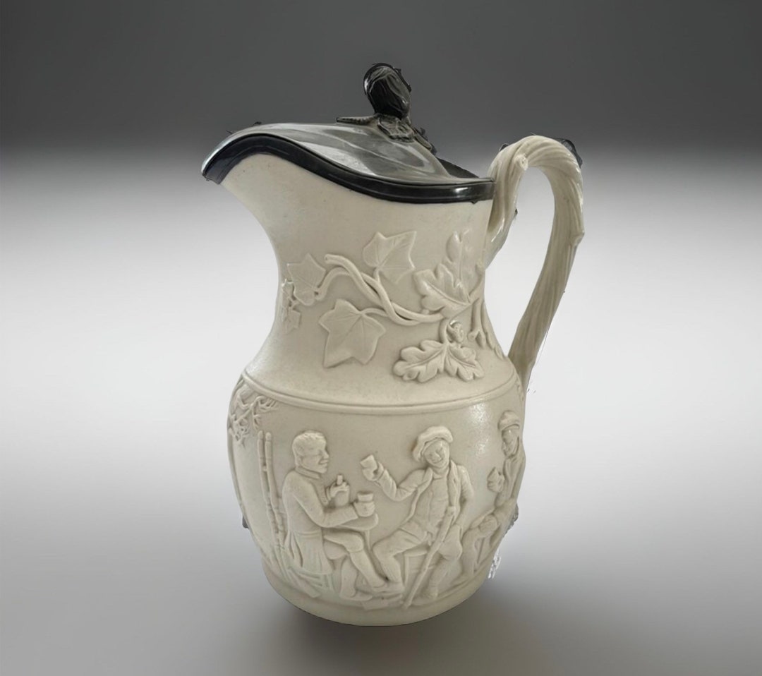 Antique 1840s T. Booth Hanley Willie Relief Moulded Jug Smear - Etsy