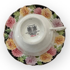 Paragon "mums" China Tea Cup & Saucer Teacup Set - Etsy