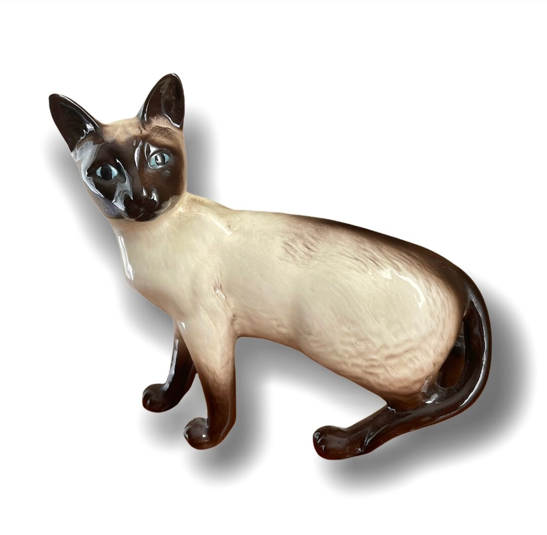 Large Beswick Siamese Cat Standing Figurine - Etsy
