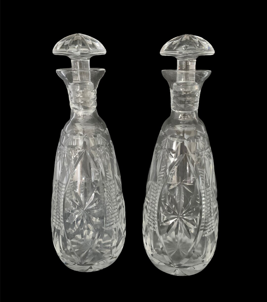 Beautiful Set of Imperlux Crystal Decanters - Etsy