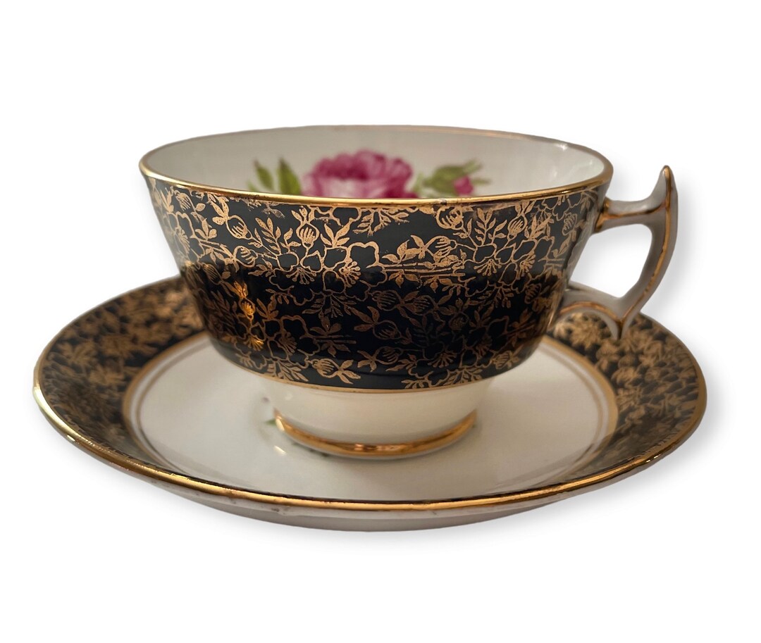 Staffordshire Hose Bone China Tea Cup & Saucer Teacup - Etsy