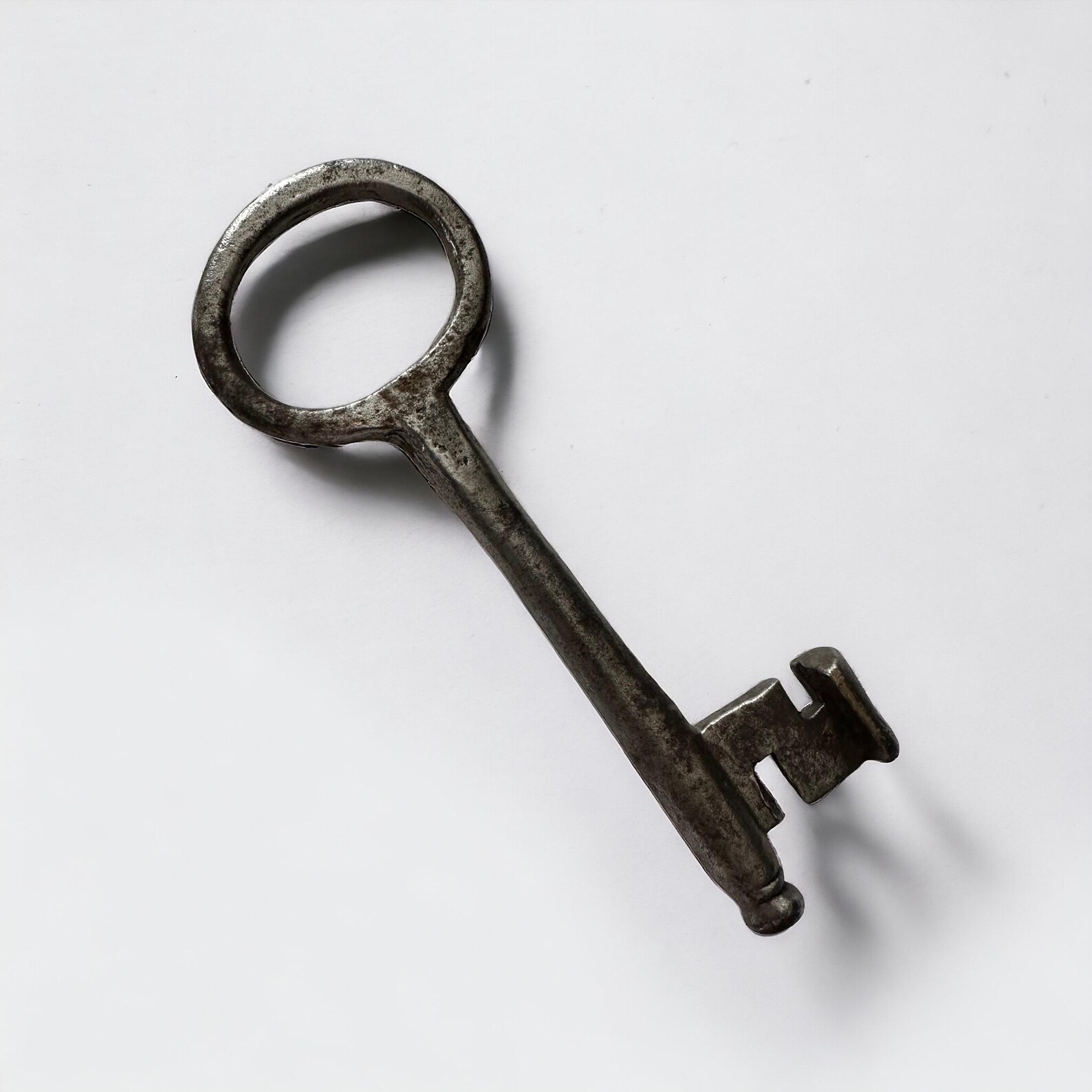 Large Early 1800s Hand Forged Iron Skeleton Key 6 Prison Church Castle ...