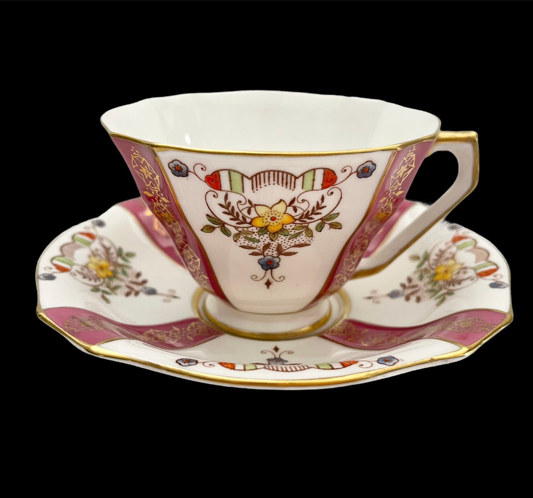 Hand Painted Radfords Fenton China Tea Cup and Saucer Teacup Set - Etsy