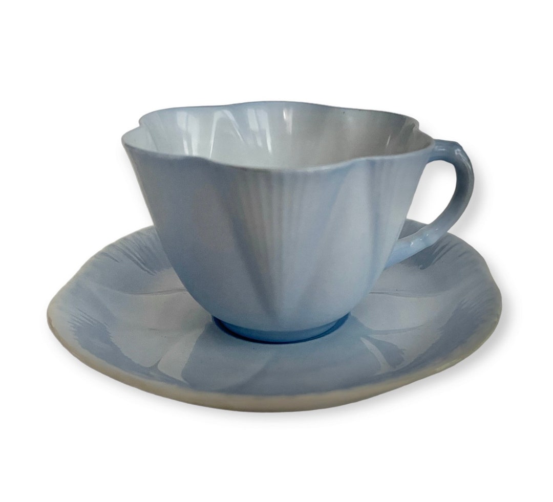 Shelley Blue Dainty Tea Cup and Saucer - Etsy
