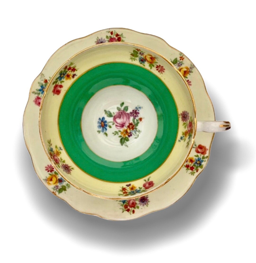 Pretty E Brain Foley China Tea Cup and Saucer Teacup Set - Etsy