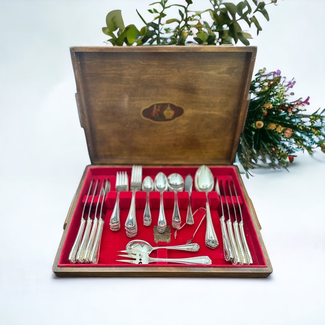 Birks Regency Plate Cascade Flatware Service for 8 Plus Serving 53 ...