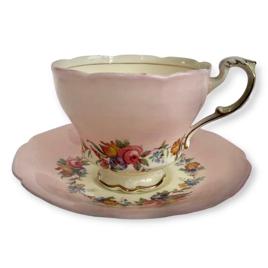 Pink Paragon Double Warrant China Tea Cup & Saucer Teacup Set - Etsy