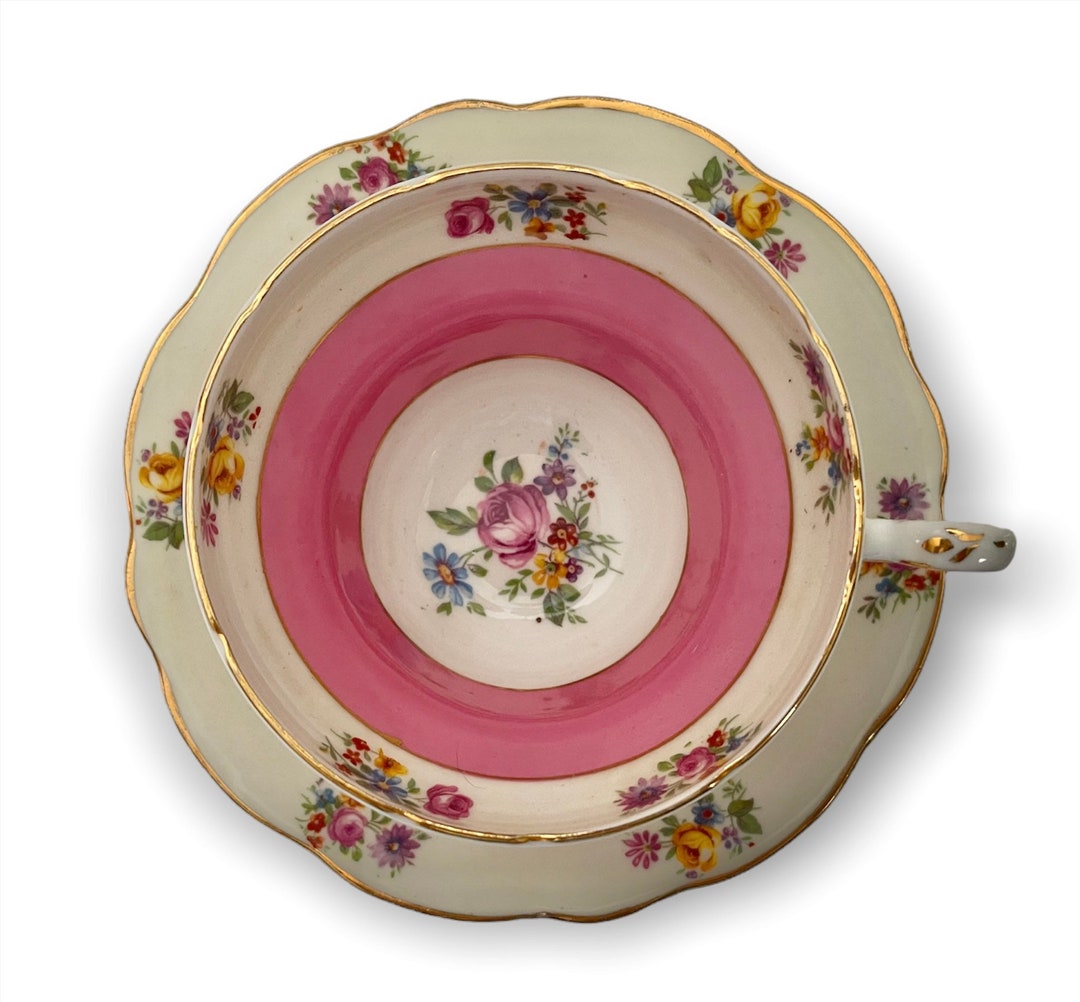 Pretty E Brain Foley China Tea Cup and Saucer Teacup Set - Etsy