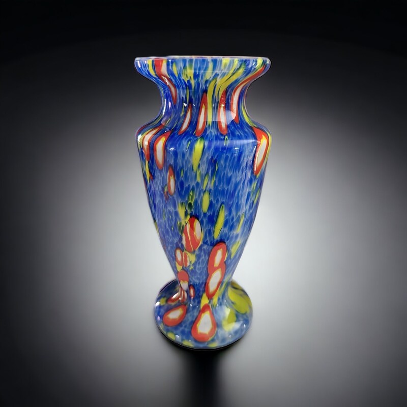 Spatter Glass Vase - Etsy