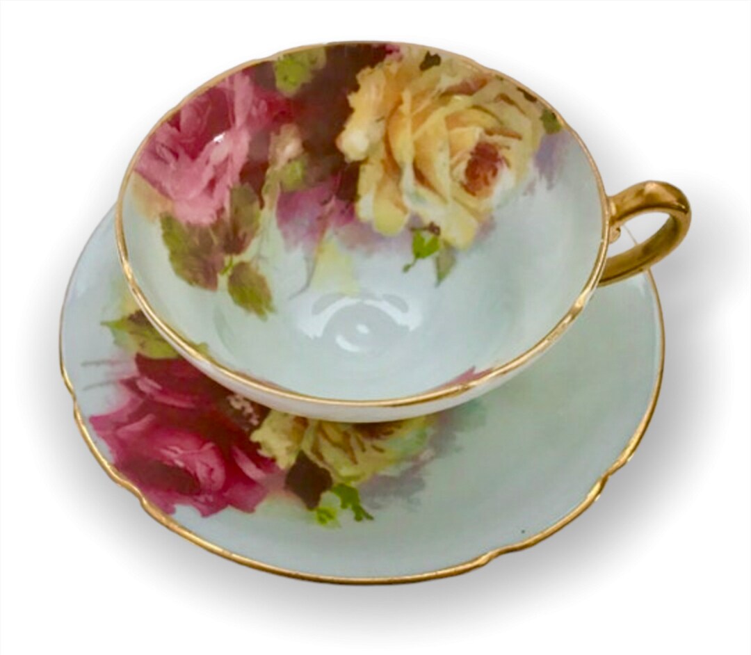 Blue Stanley Roses China Tea Cup & Saucer - Etsy UK