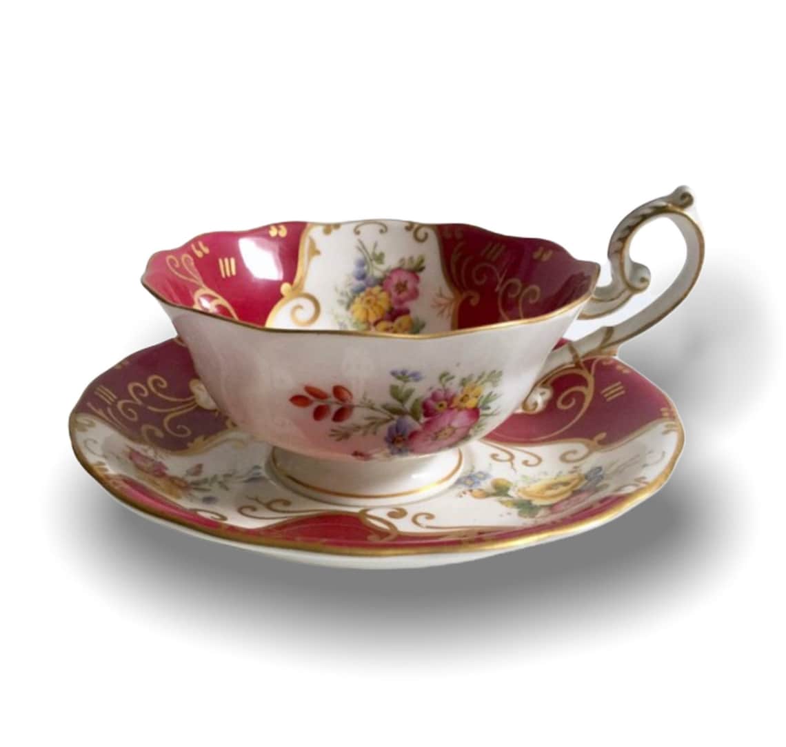 Antique Hand Painted Royal Worcester Tea Cup & Saucer Tea Set - Etsy